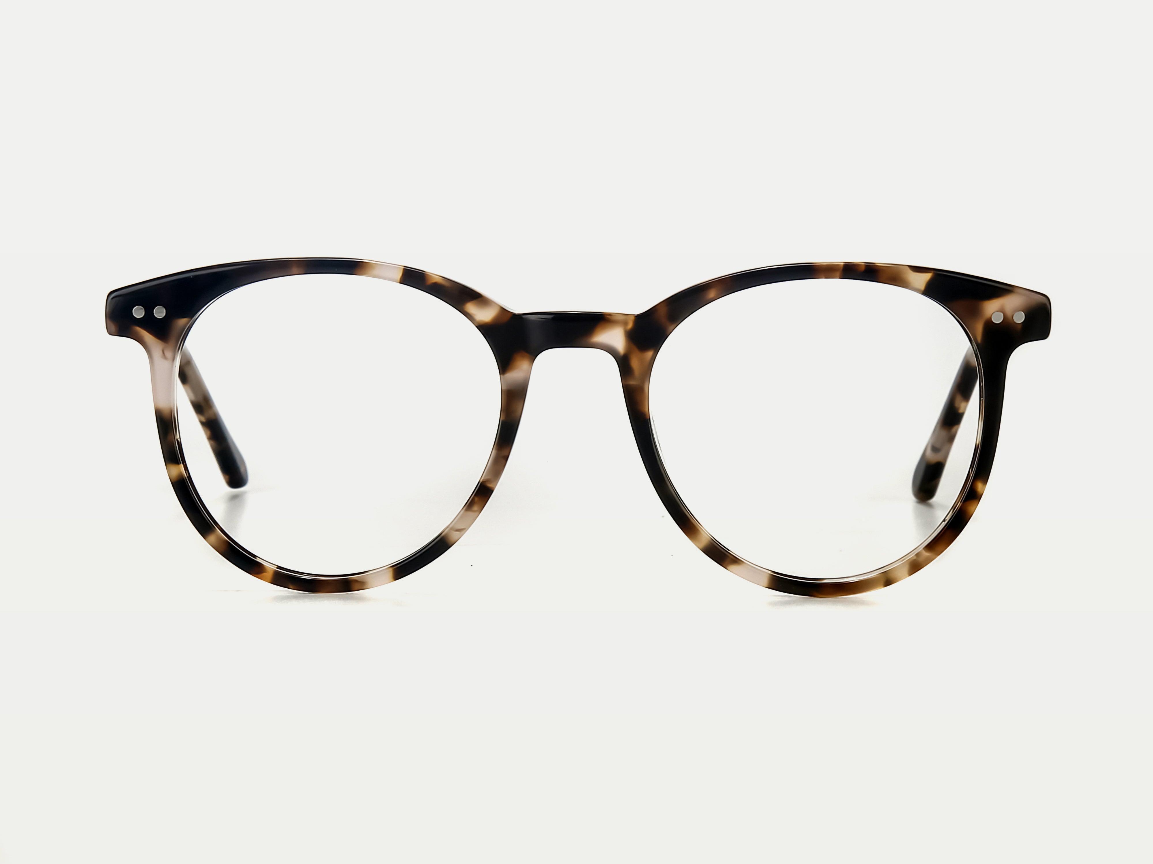Janet Superior chic and vintage acetate Round Black frame glasses with ...