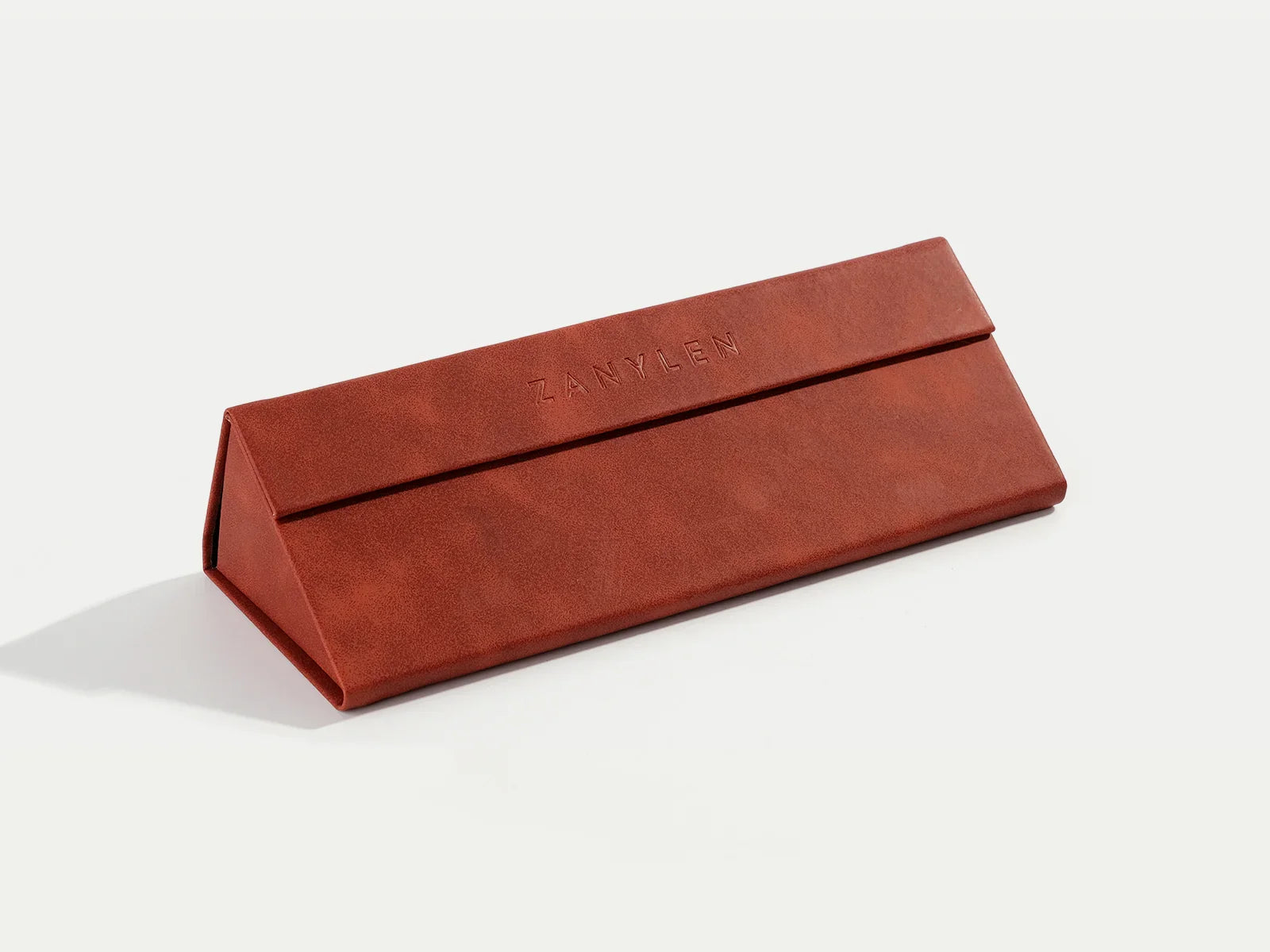 ZanyLen Magnetic Leather Triangular Foldable Eyeglass Sunglass Case ...